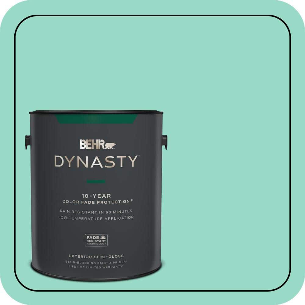 BEHR DYNASTY 1 gal. #MQ4-17 Pageant Green Semi-Gloss Enamel Exterior ...