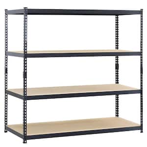 AR SHELVING Black Label 5-Tier Powder-Coated Steel Storage Shelving ...