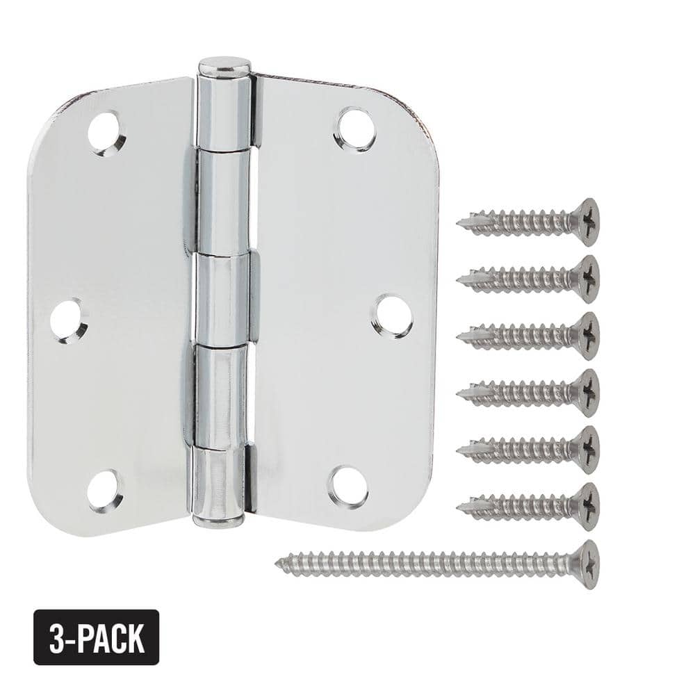 Reviews for Everbilt 3-Pack 3-1/2 in. x 5/8 in. Radius Chrome Squeak ...