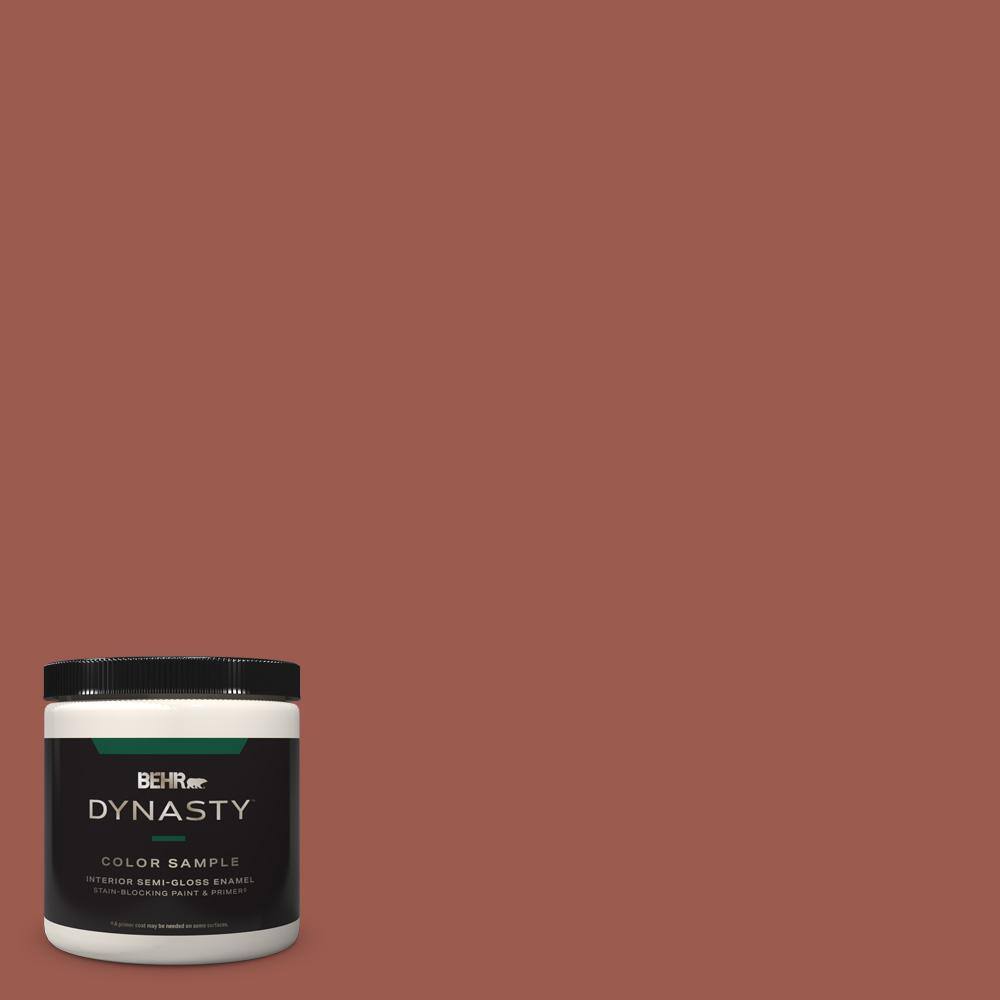 BEHR DYNASTY 8 oz. #ICC-106 Spicy Cayenne Semi-Gloss Enamel Stain ...