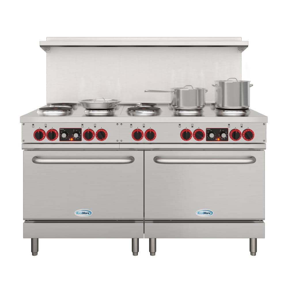 Koolmore 60 in. Commercial Electric Range with 10-Burners and 2 ...
