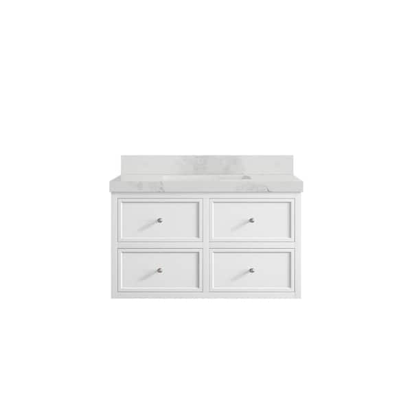 Willow Collections Roswell Floating 36 in. Single Sink Freestanding ...
