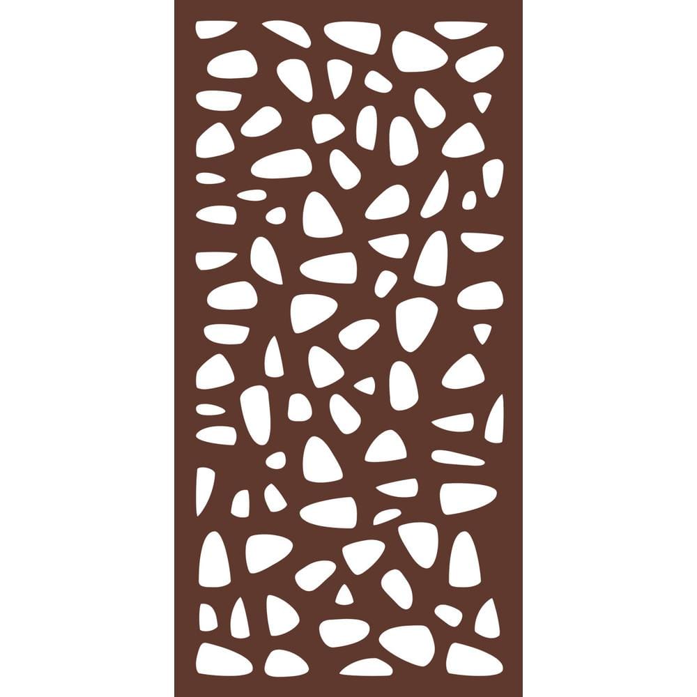 Modinex 6 ft x 3 ft Espresso Brown Decorative Composite Fence Panel ...