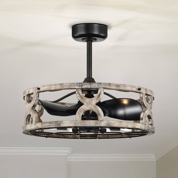 Warehouse of Tiffany Kona 26 in. 6-Light Indoor Matte Black and Faux ...