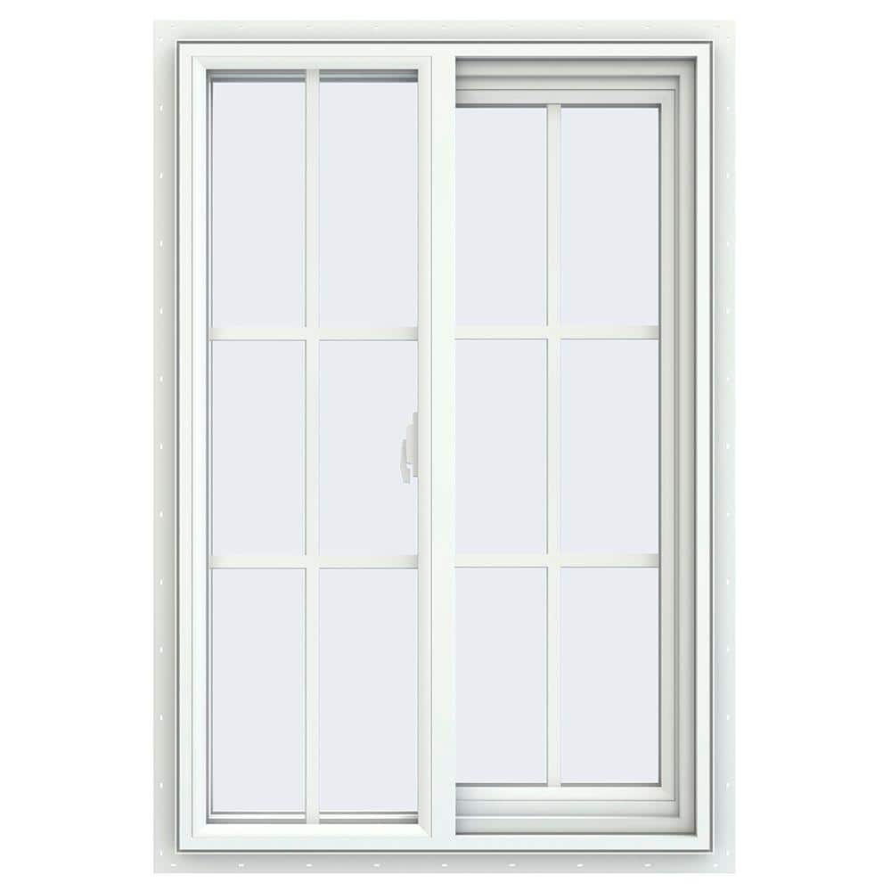 JELD-WEN 23.5 in. x 35.5 in. V-2500 Series White Vinyl Right-Handed ...