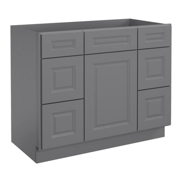HOMEIBRO 42-in W x 21-in D x 34.5-in H in Shaker Grey Plywood Stock ...