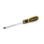 Klein Tools 1/4 in. Slotted Tip Flat Head Screwdriver with 6 in. Round ...