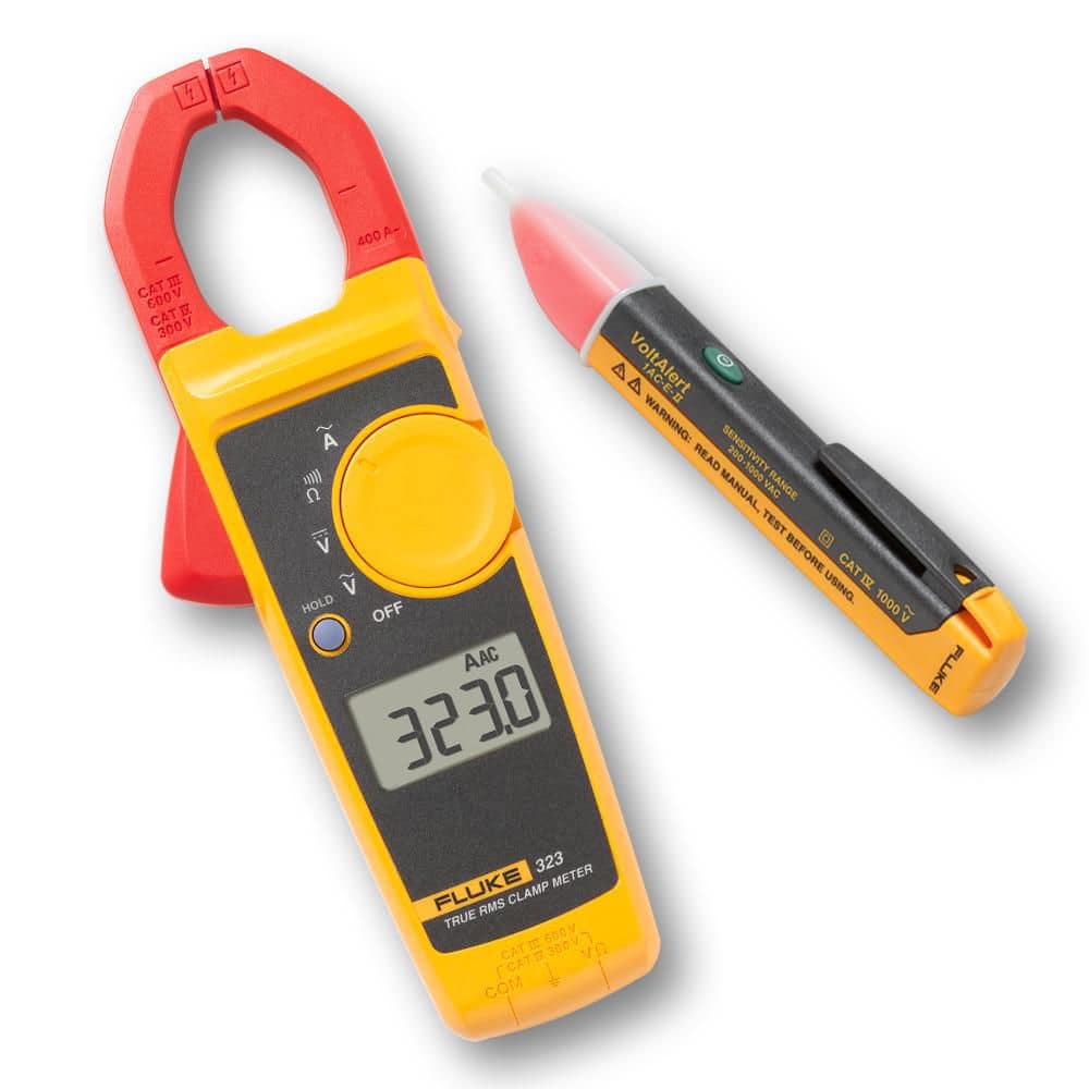FLUKE 323 Clamp Meter and 1-AC Voltage Tester 3231AC - The Home Depot