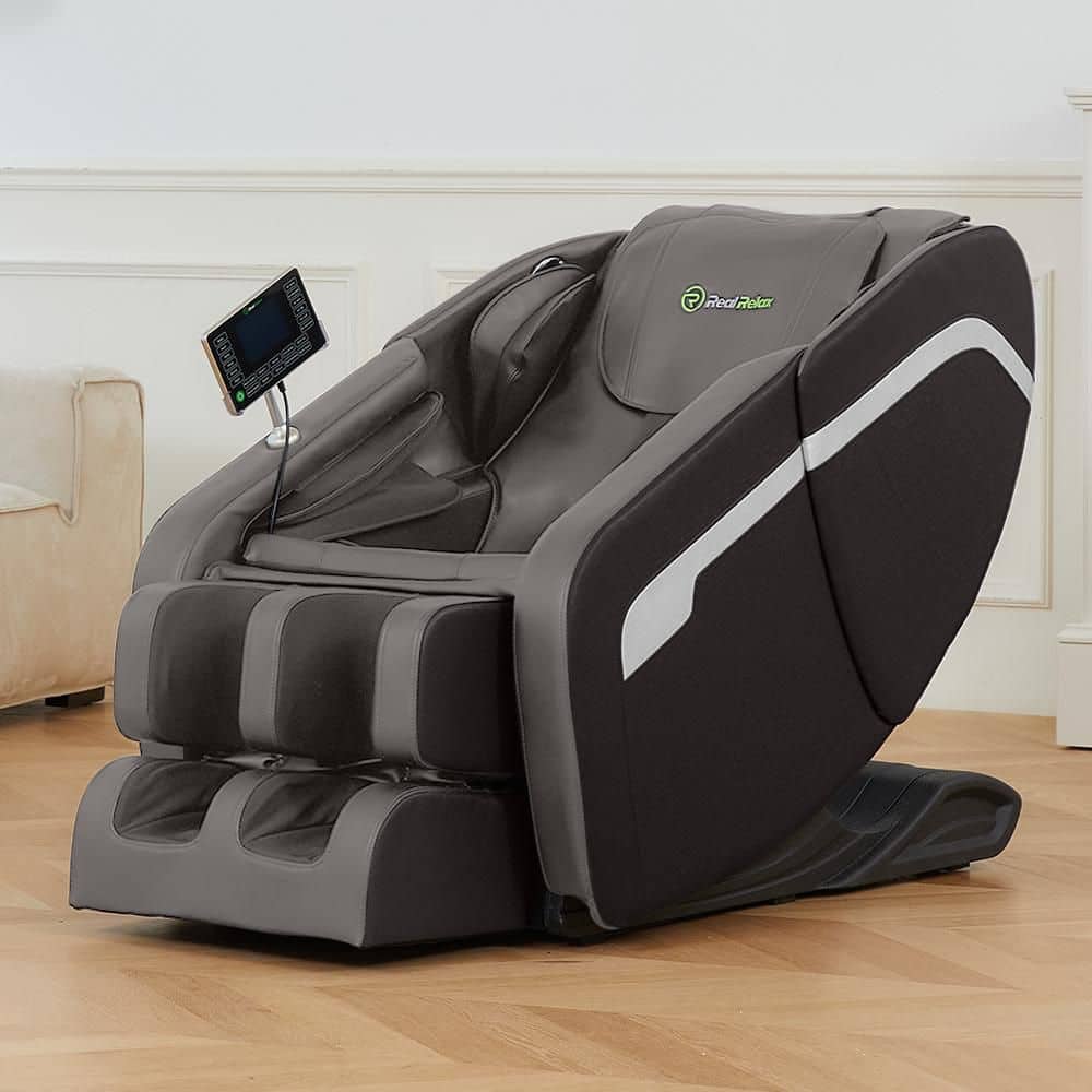 Jinseed Favor-BS10 Brown color heated Full Body Massage Chair with faux ...