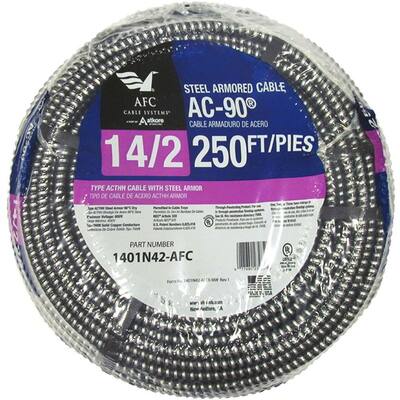 AFC Cable Systems 10/3 x 50 ft. BX/AC-90 Armored Electrical Cable ...
