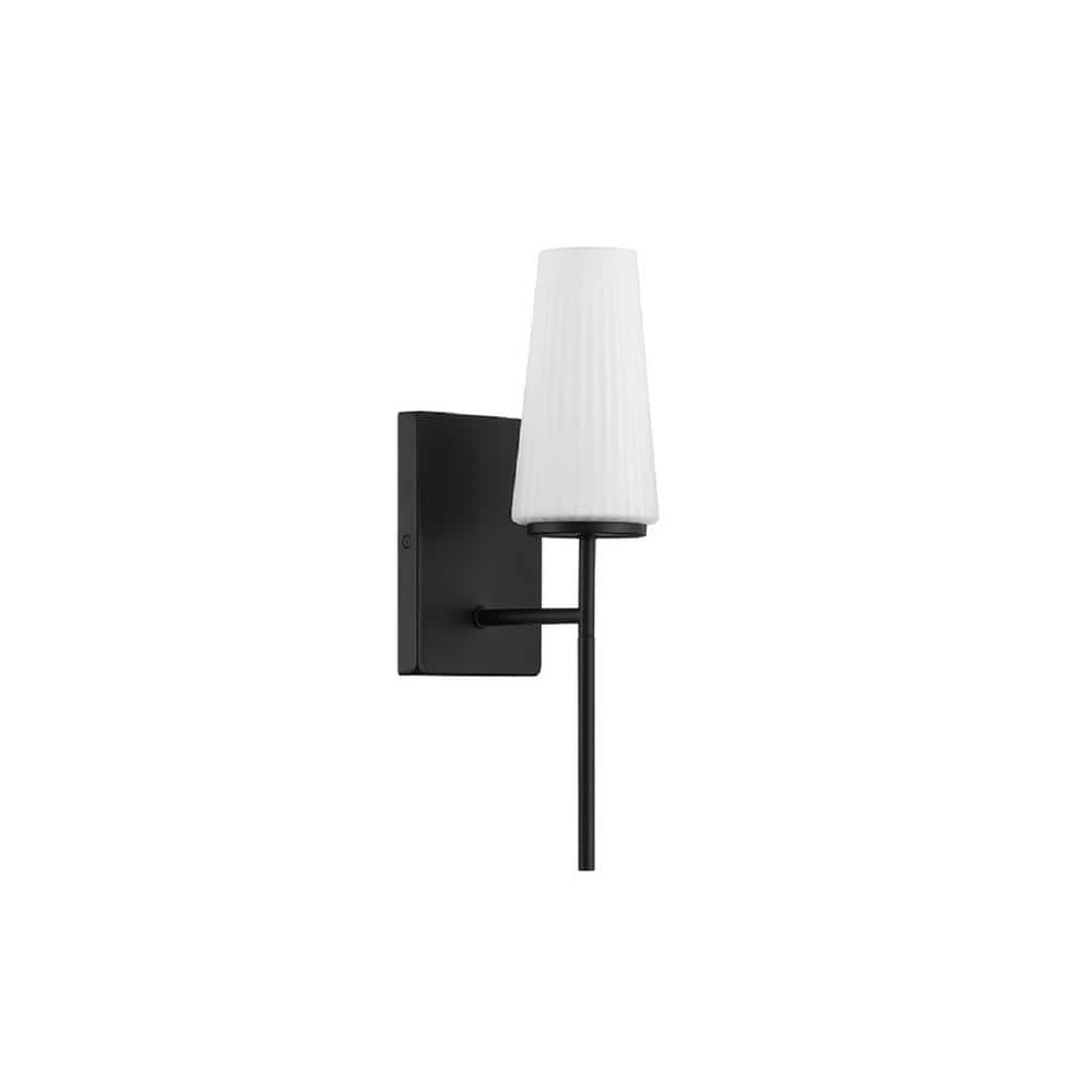 TUXEDO PARK LIGHTING 4.75 in. W x 16 in. H 1-Light Matte Black ...