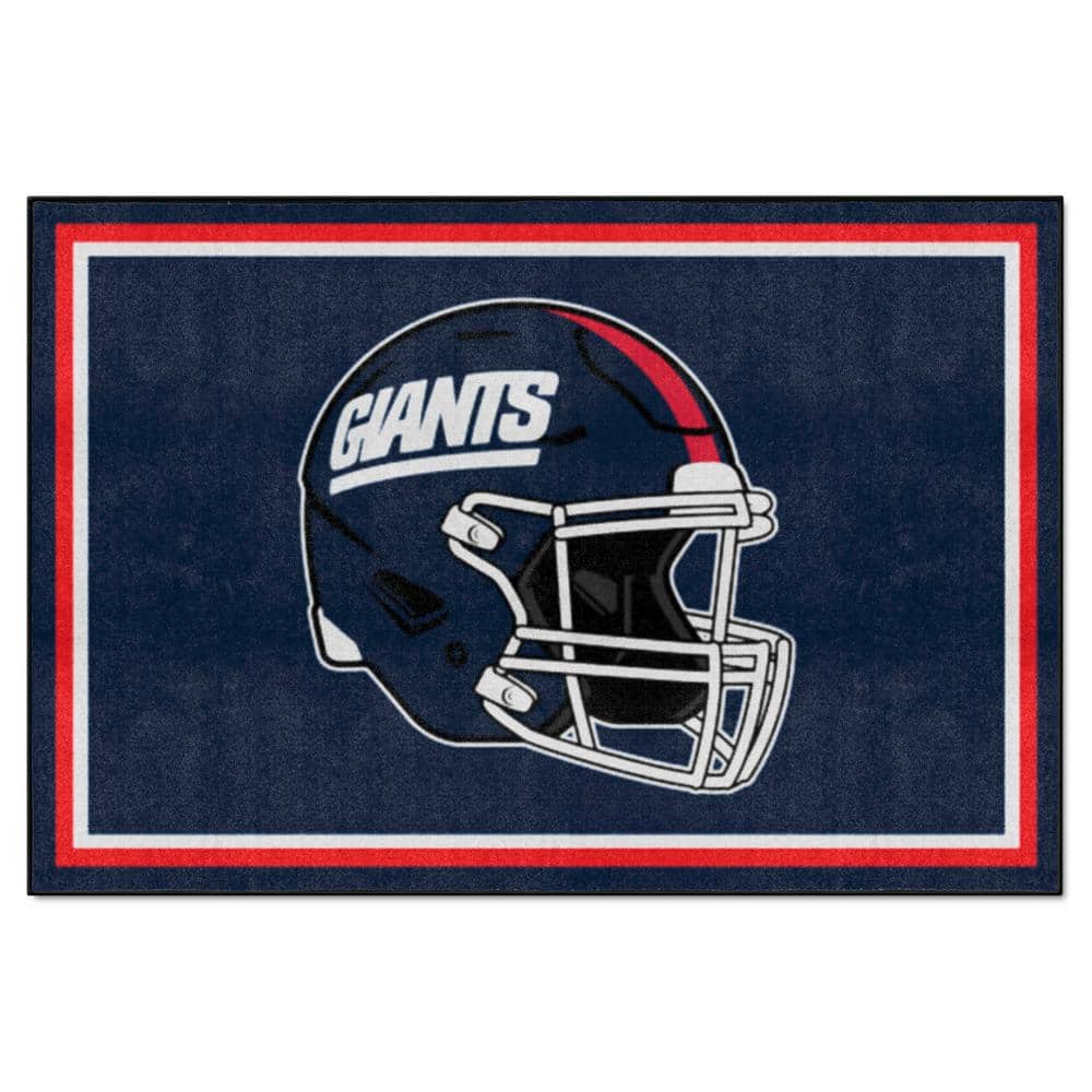 FANMATS New York Giants Navy 5 ft. x 8 ft. Plush Area Rug Retro ...