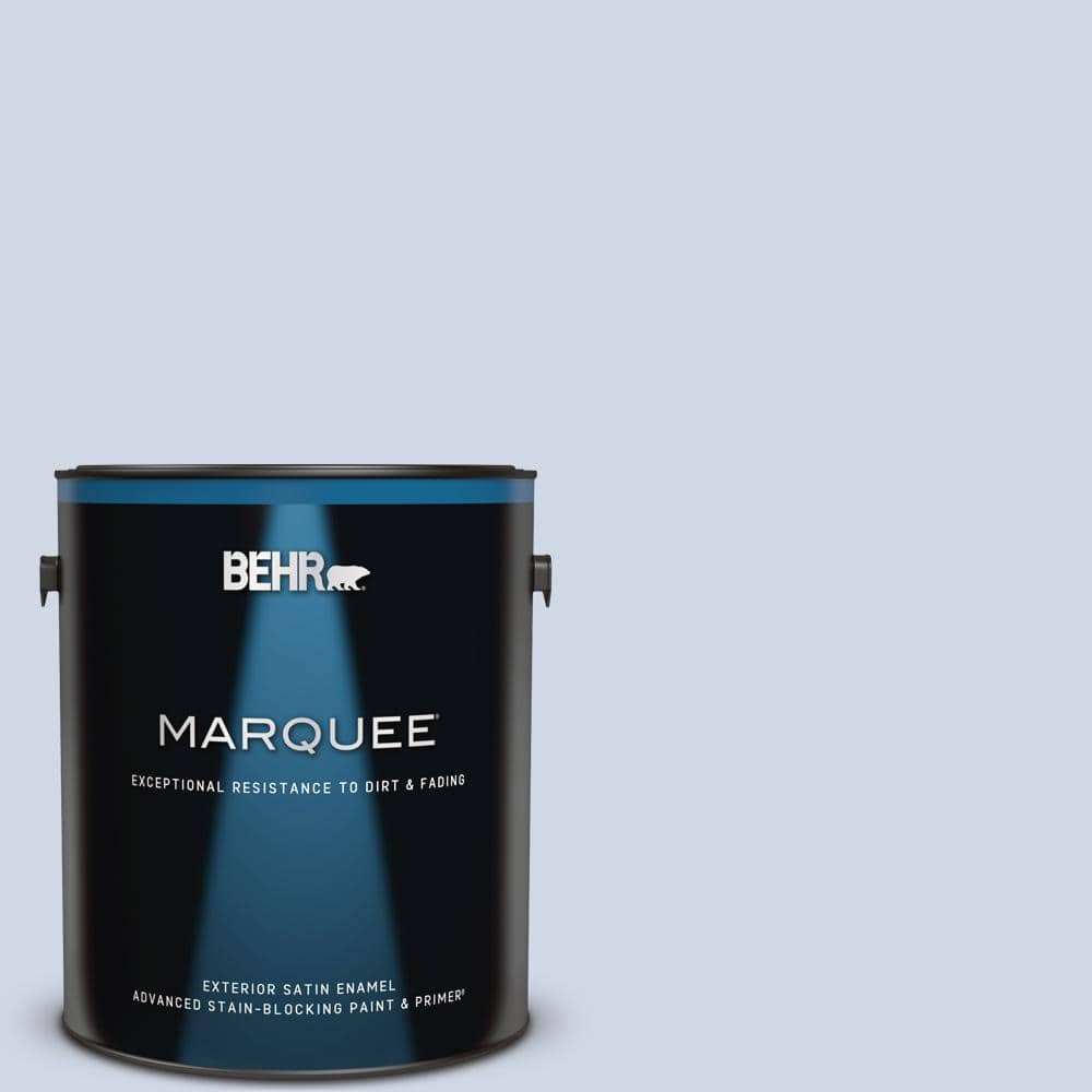 BEHR MARQUEE 1 gal. #600E-2 Harbor Mist Satin Enamel Exterior Paint ...