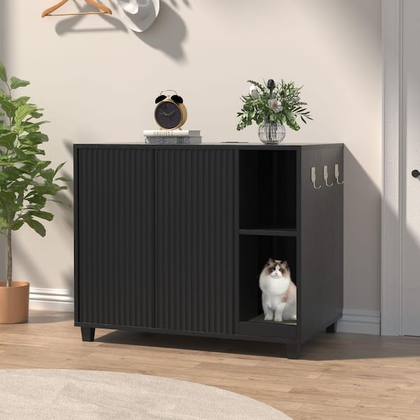 VEIKOUS Litter Box Enclosure, Modern Cat Litter Box Enclosure Furniture ...