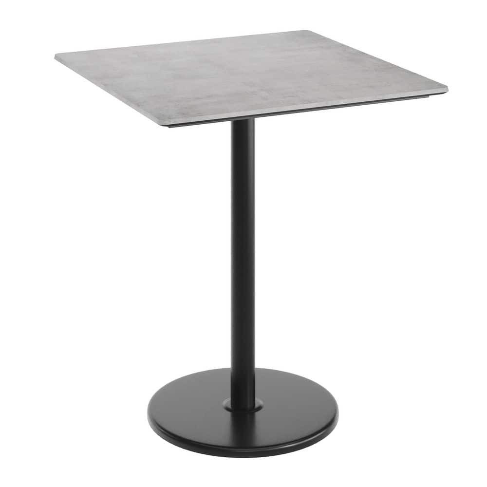Carnegy Avenue Acadia 42 in. H Gray Faux Concrete/Black Base Square ...