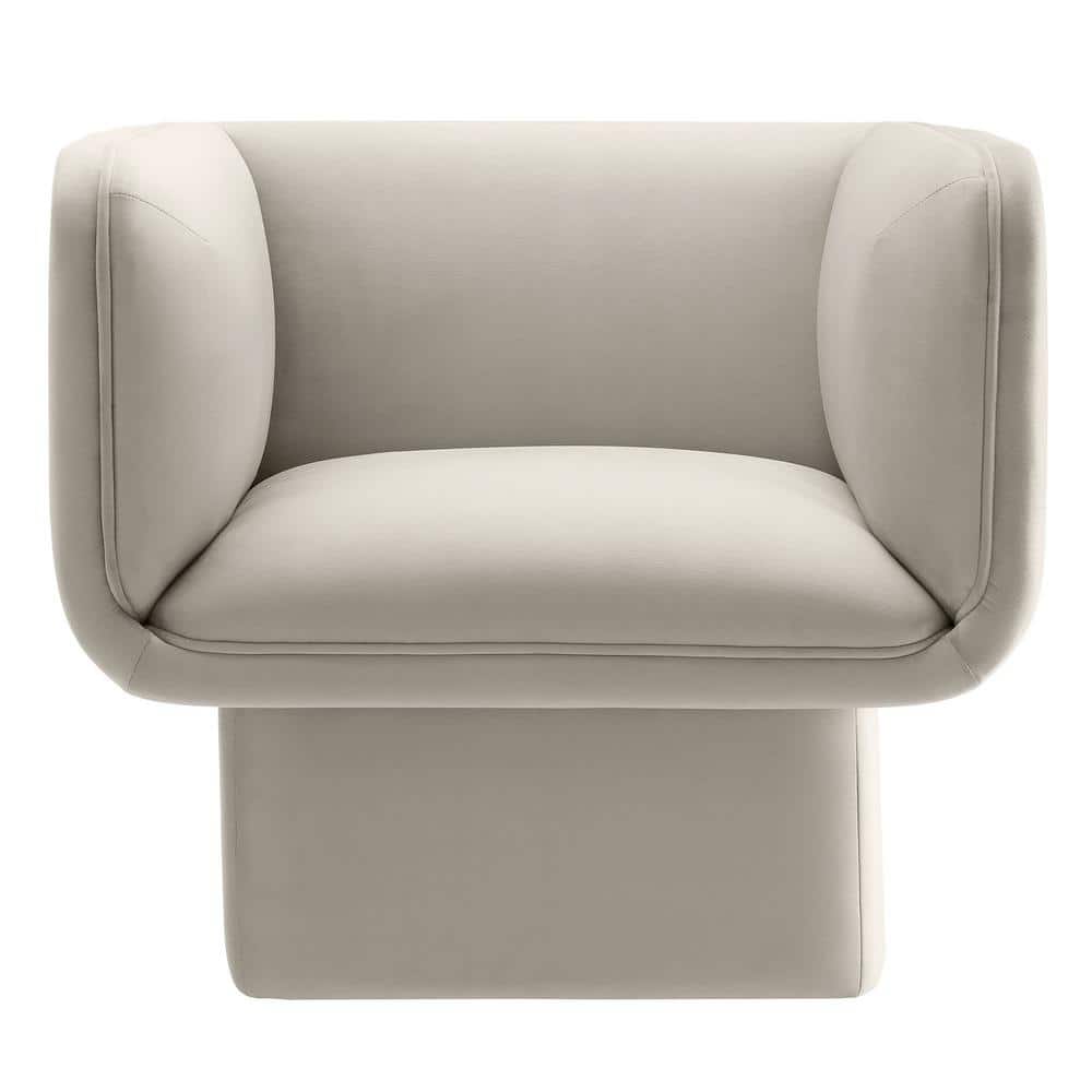 MODWAY Tate Performance Velvet Accent Chair in Almond EEI-6995-ALM ...
