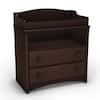 South Shore Angel 2-Drawer Espresso Changing Table 3559331 - The Home Depot