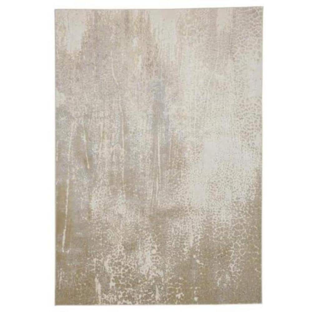 HomeRoots 5 x 8 Gray and Ivory Abstract Area Rug 2000512986 - The Home ...