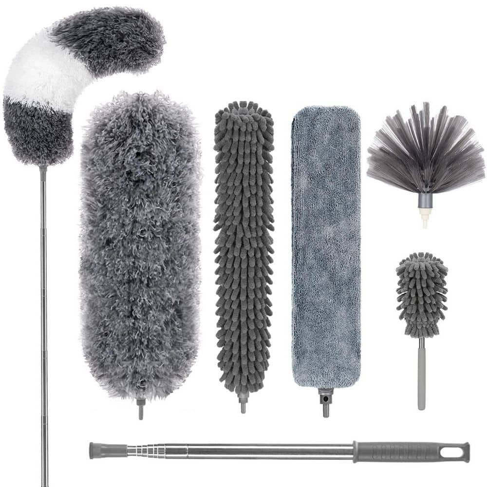 OGETFUUR 7-Piece Reusable Bendable Washable Microfiber Feather Duster ...