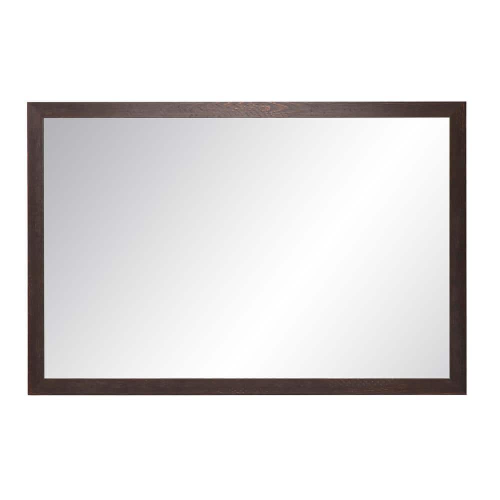 BrandtWorks 29 in. W x 52 in. H Rectangle Framed Wooden Mirror BM076L3 ...