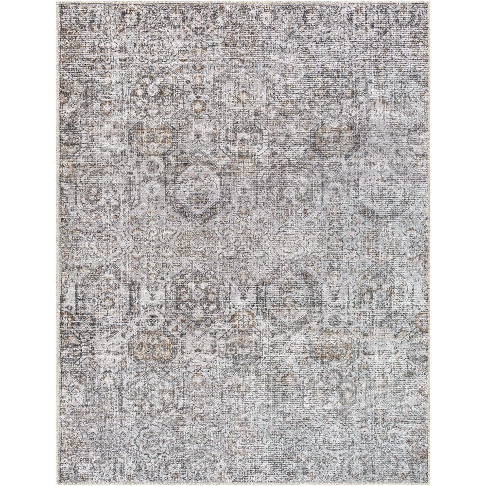 Livabliss Vinny Gray 6 ft. x 9 ft. Machine-Washable Rug VNY2309-679 ...