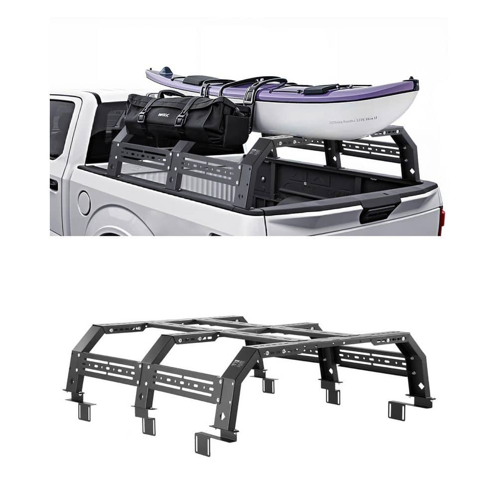 VEVOR Overland Truck Bed Rack, 51.2-65.4 in. Adjustable, Sidebar, 900 ...