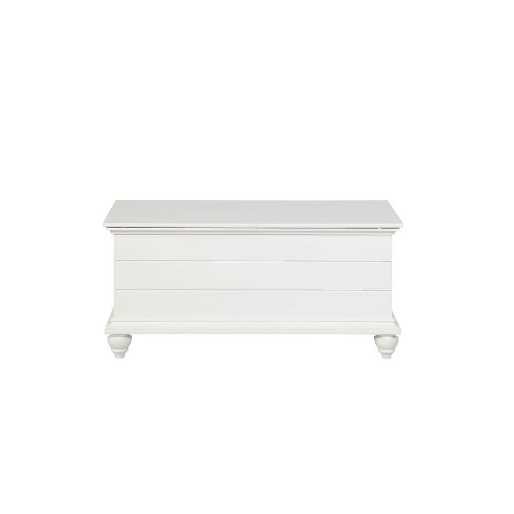 Powell Company Ellsworth White Cedar Chest with Storage and Shiplap ...