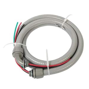 Southwire 1/2 in. x 4 ft. 10/3 Ultra-Whip Liquidtight Flexible Non ...