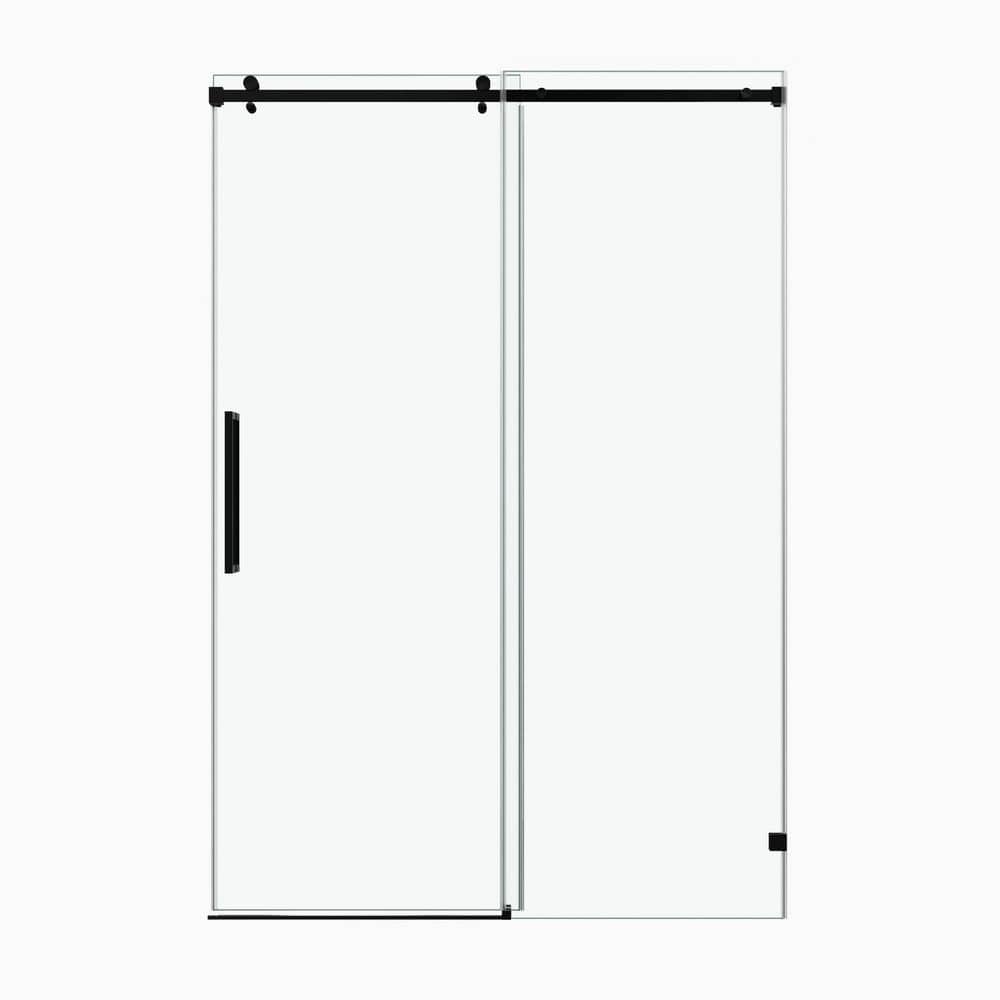 LIVACA 60 in. W x 79 in. H Frameless Sliding Shower Door in Stainless ...