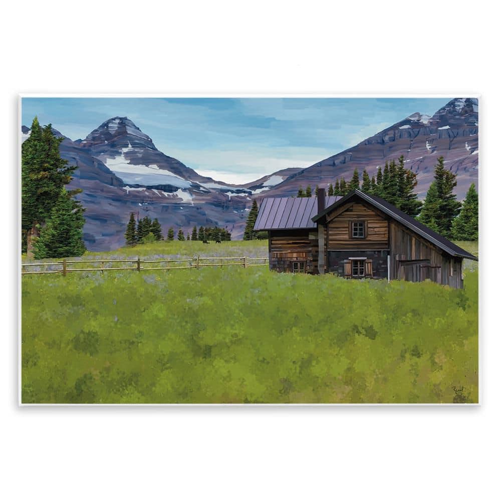 Stupell Industries Cabin on Ranch Landscape by Renel Peters Unframed ...