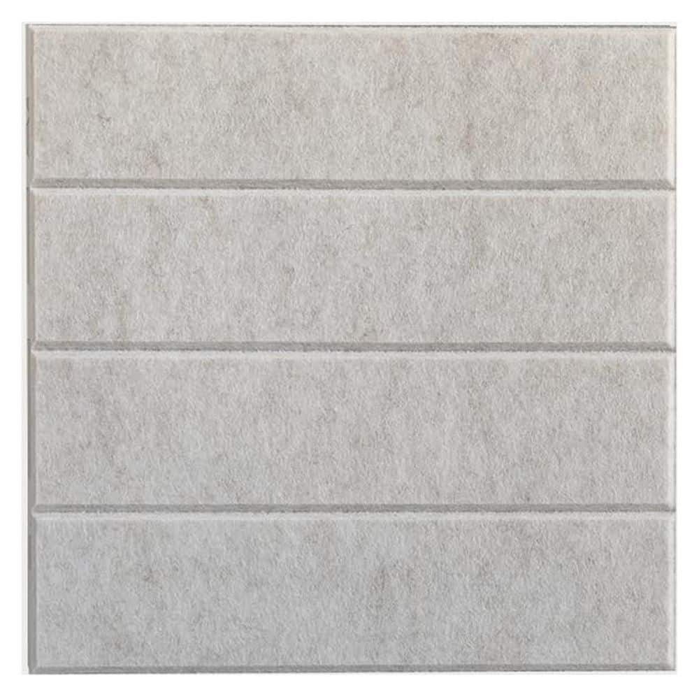Afoxsos 11.8 x 11.8 Ivory Recycled Polyester Felt Wall Tiles with ...