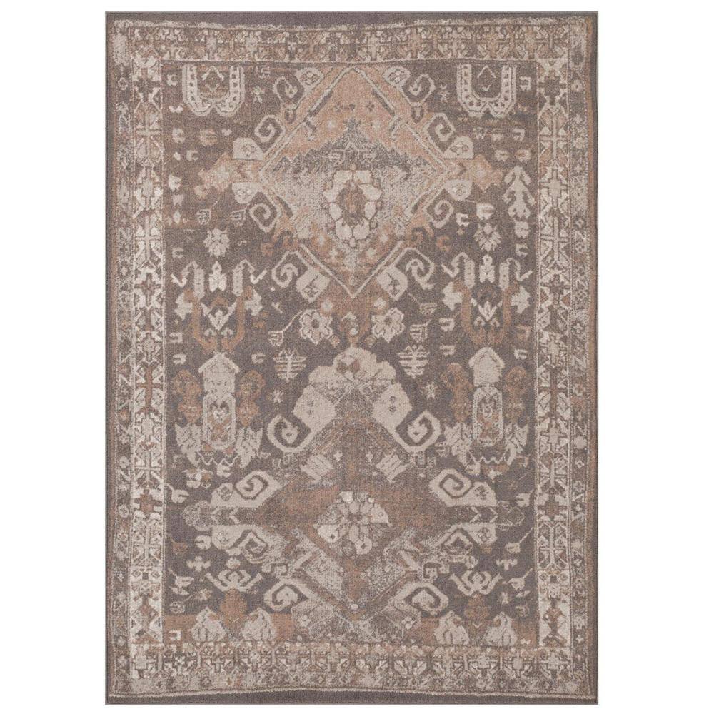 LUXE WEAVERS Incas Collection Moroccan Floral Geometric Beige 5x7 ...