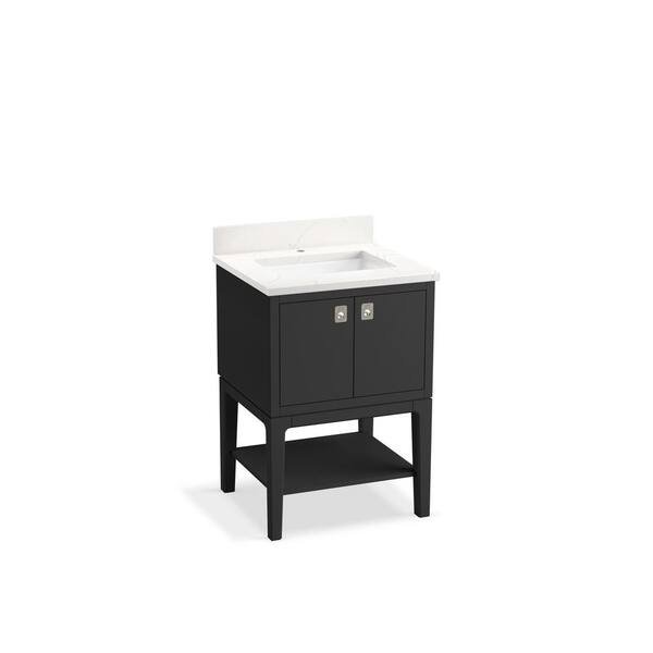 KOHLER Seagrove 25in. Single Sink Freestanding Ferrous Grey Bath Vanity ...