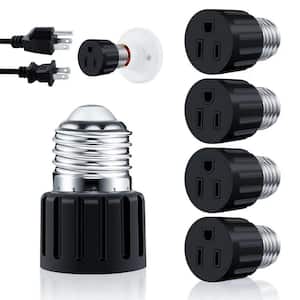 Lukyamzn 2-Pieces Polarized Handy Plug Convert Light Bulb to Outlet ...