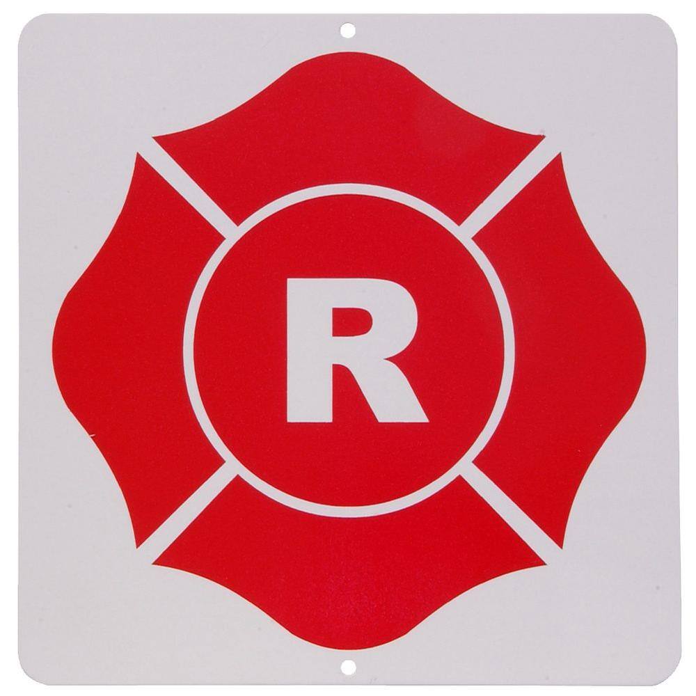 Everbilt 9 in. x 9 in. Roof Truss Aluminum R-Sign 848708 - The Home Depot