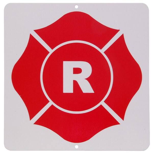 Everbilt 9 in. x 9 in. Roof Truss Aluminum R-Sign 848708 - The Home Depot