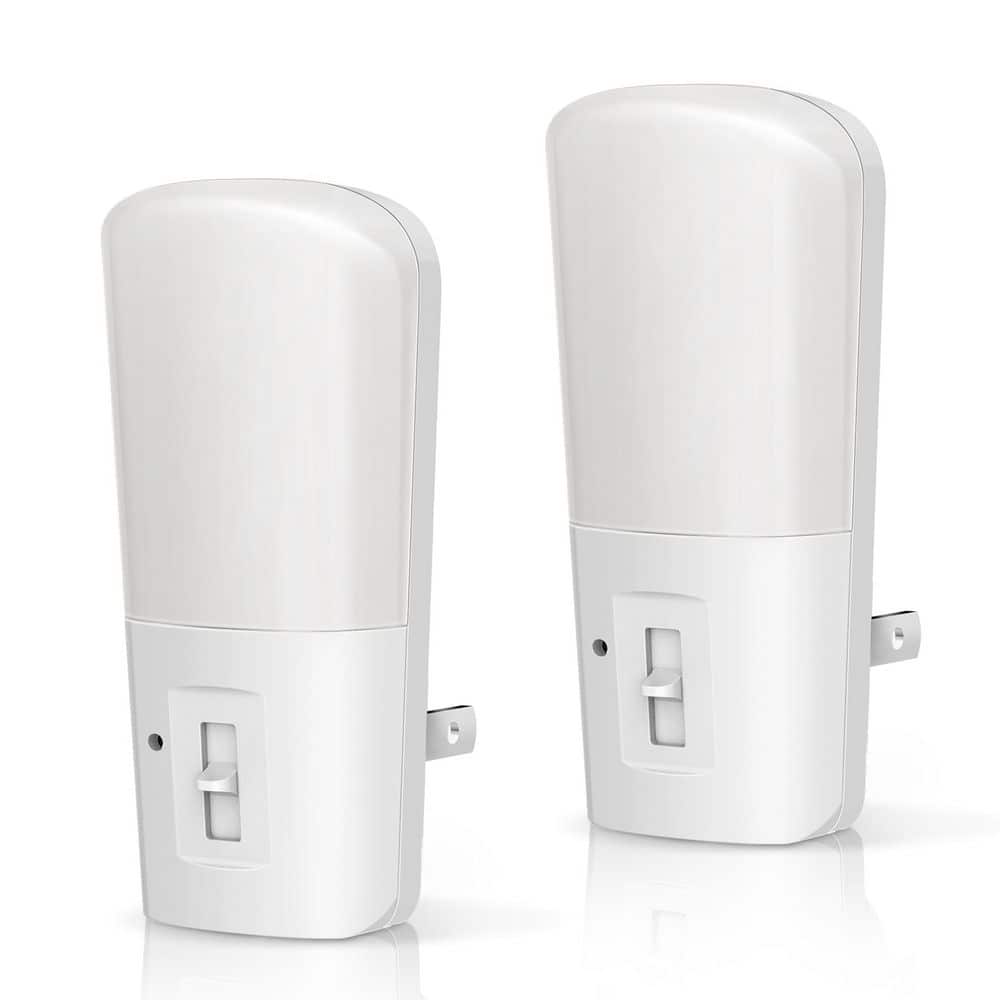 YANSUN LED Dimmable Night Light Plug-In, 3000K Soft White, Dusk to Dawn ...