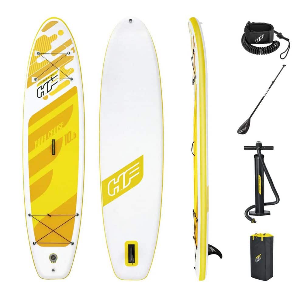 Bestway Hydro Force 126 in. Yellow EVA Inflatable Stand Up Paddleboard ...
