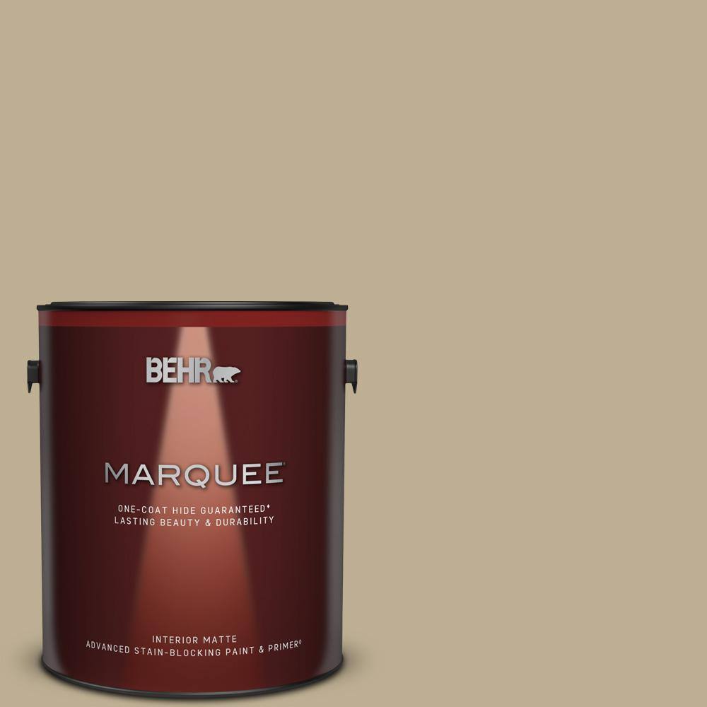 BEHR MARQUEE 1 gal. #740D-4 Mochachino Matte Interior Paint & Primer ...