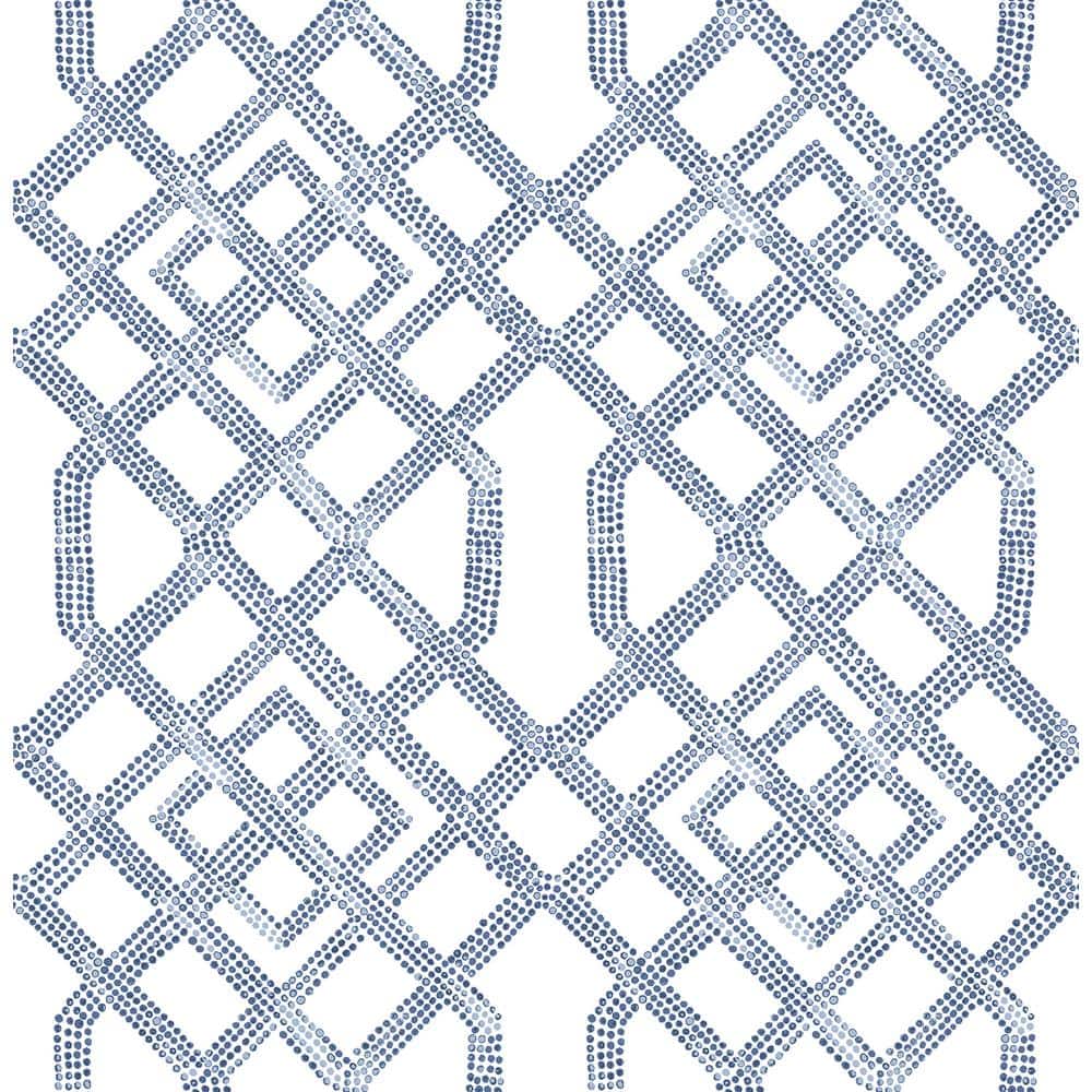 A-Street Prints Traverse Blue Trellis Blue Wallpaper Sample 2861 ...