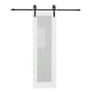 ARK DESIGN 24 in. x 80 in. 1 Lite Tempered Frosted Glass White Primed ...