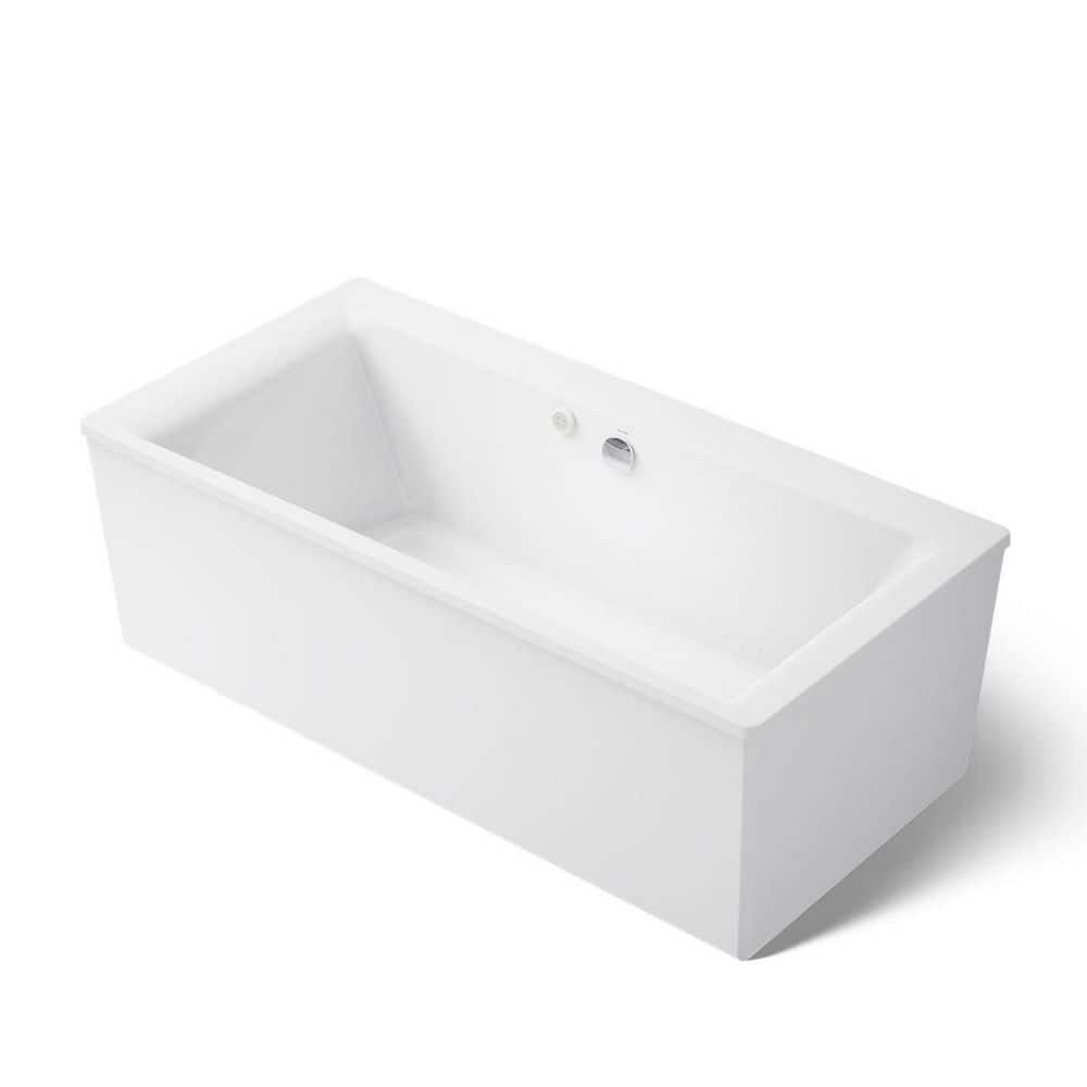 KOHLER Stargaze 72 in. x 36 in. Air Bathtub with Center Drain in White ...