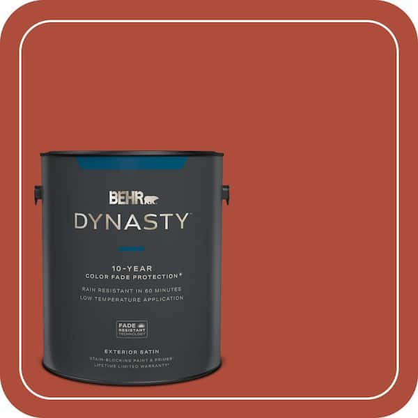 BEHR DYNASTY 1 gal. #MQ4-35 Torch Red Satin Enamel Exterior Stain ...