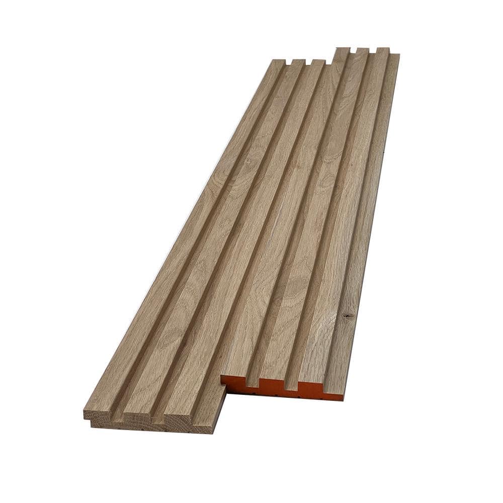 Swaner Hardwood 1 in. x 5 in. x 8 ft. White Oak Shiplap Slat Wall ...
