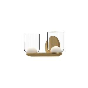 KUZCO Cedar 11 in. 1 Light 15-Watt Brushed Gold/Clear Integrated LED Wall Sconce WS52511-BG/CL ...