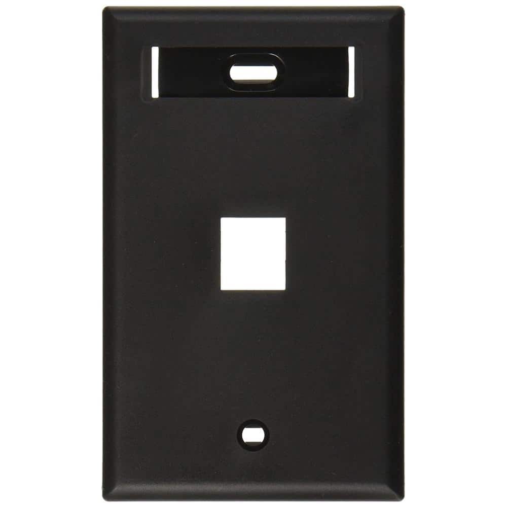 Leviton Black 1-Gang Audio/Video Wall Plate (1-Pack) 42080-1ES - The ...