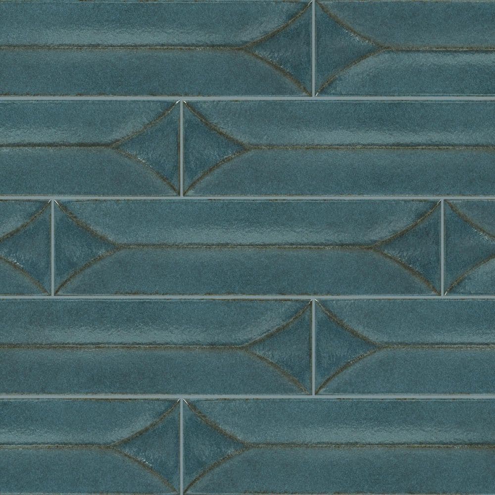 Marazzi Terramater Laguna 3-1/2 in. x 15 in. Glossy Porcelain Wavy Wall ...