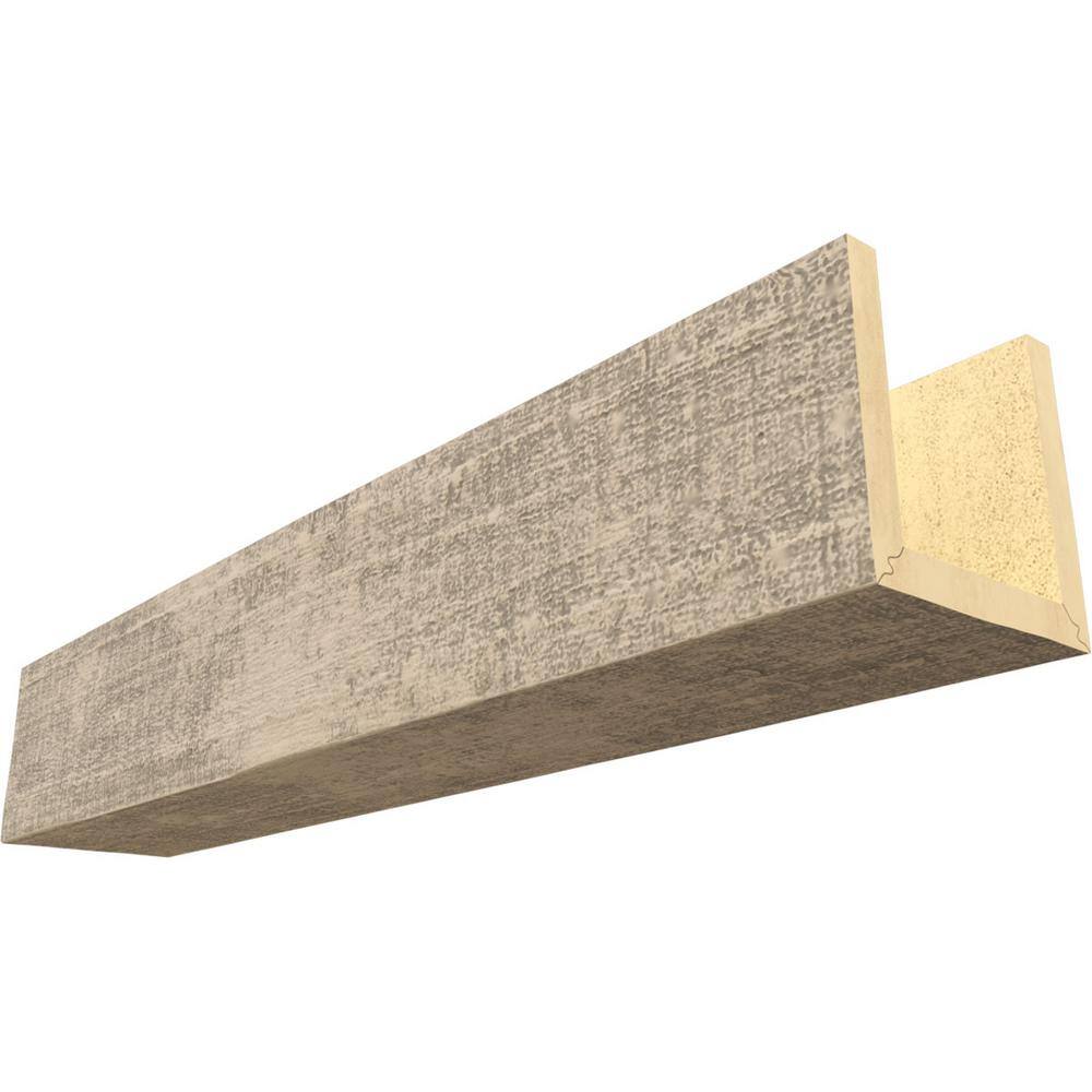 Ekena Millwork Endurathane 4 in. H x 6 in. W x 14 ft. L Rough Cedar ...