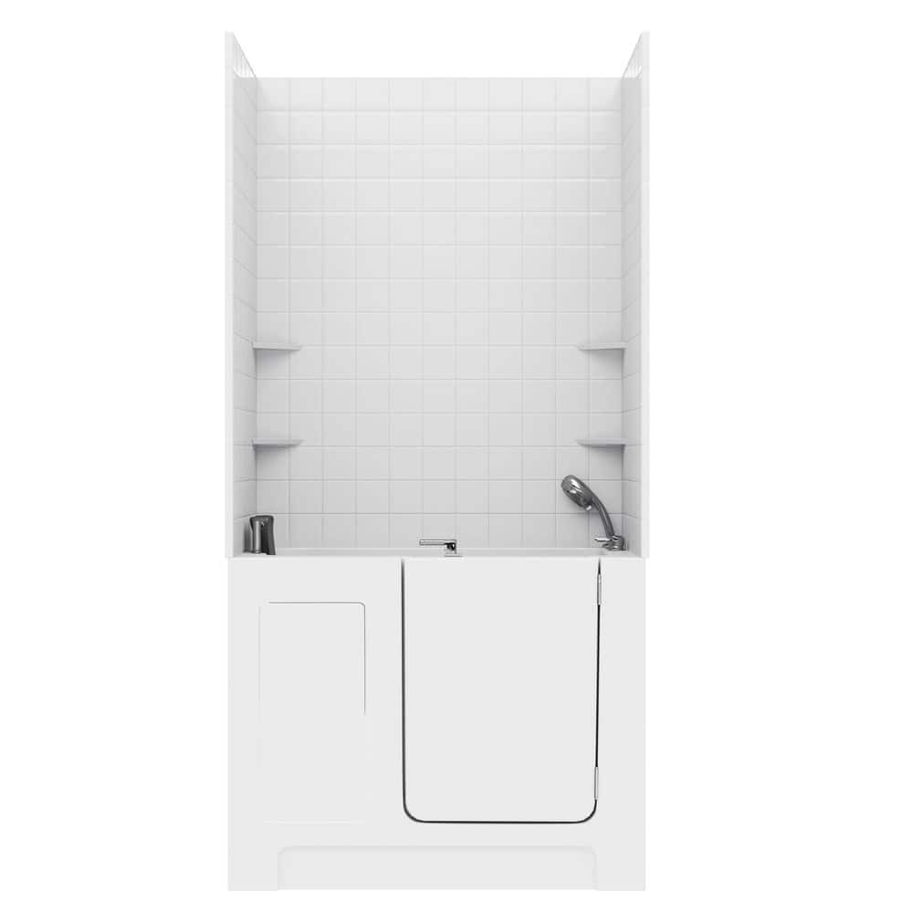 Universal Tubs Nova Heated Series 27 in. x 47 in. Right Drain Whirlpool ...