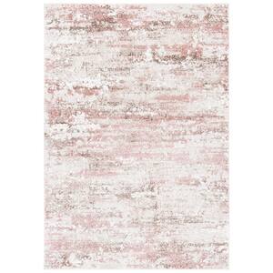 SAFAVIEH Meadow 6 ft. x 9 ft. Beige/Pink Distressed Abstract Area Rug ...